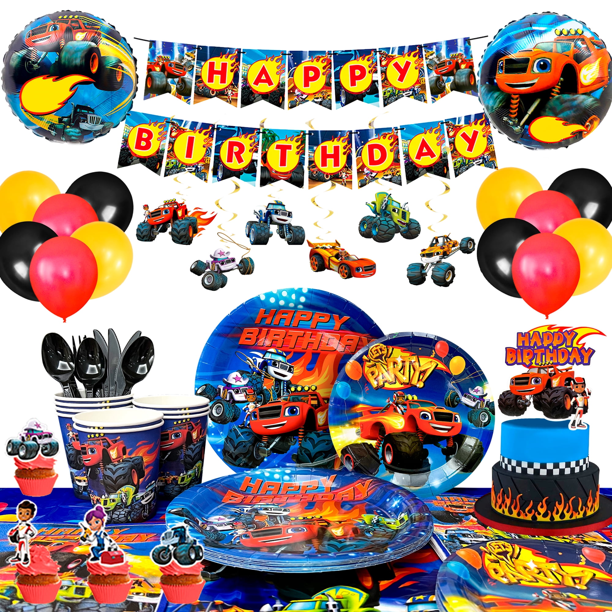 Click here for Elifjoydeco Blaze Party Supplies  117 Pcs Monster... prices