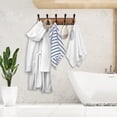 Wall Mount Coat Rack Brown Plate & Black Hook, 1 Item-5 Hooks, Real ...