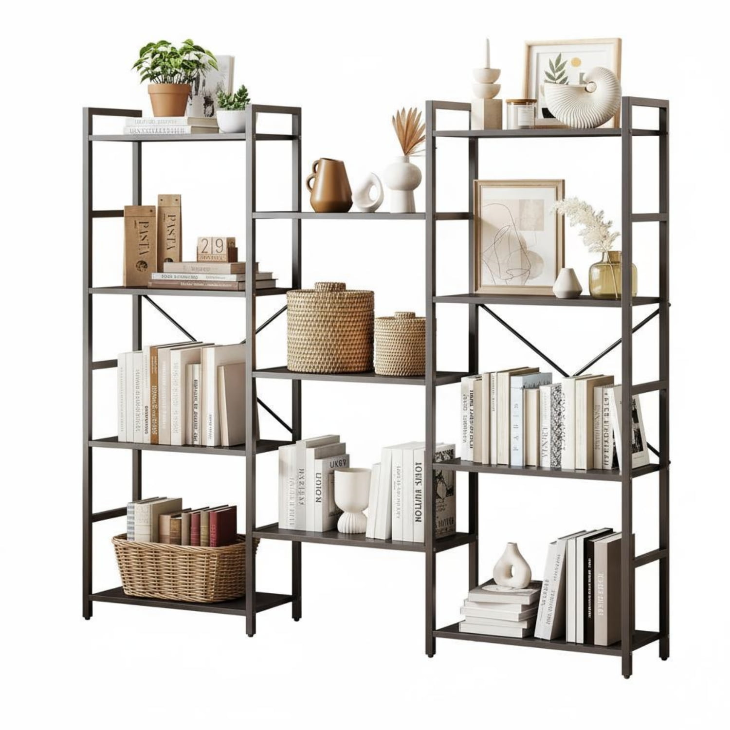 Click here for Garvee Large Bookcase 62.2 X 10.2 X 54.5  4 Tier... prices