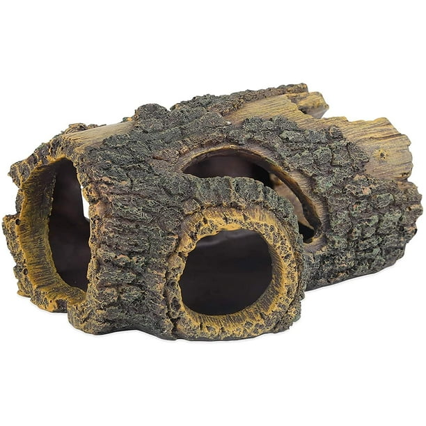 Resin Hollow Tree Trunk Log Aquarium Decorations Ornament Fish House ...