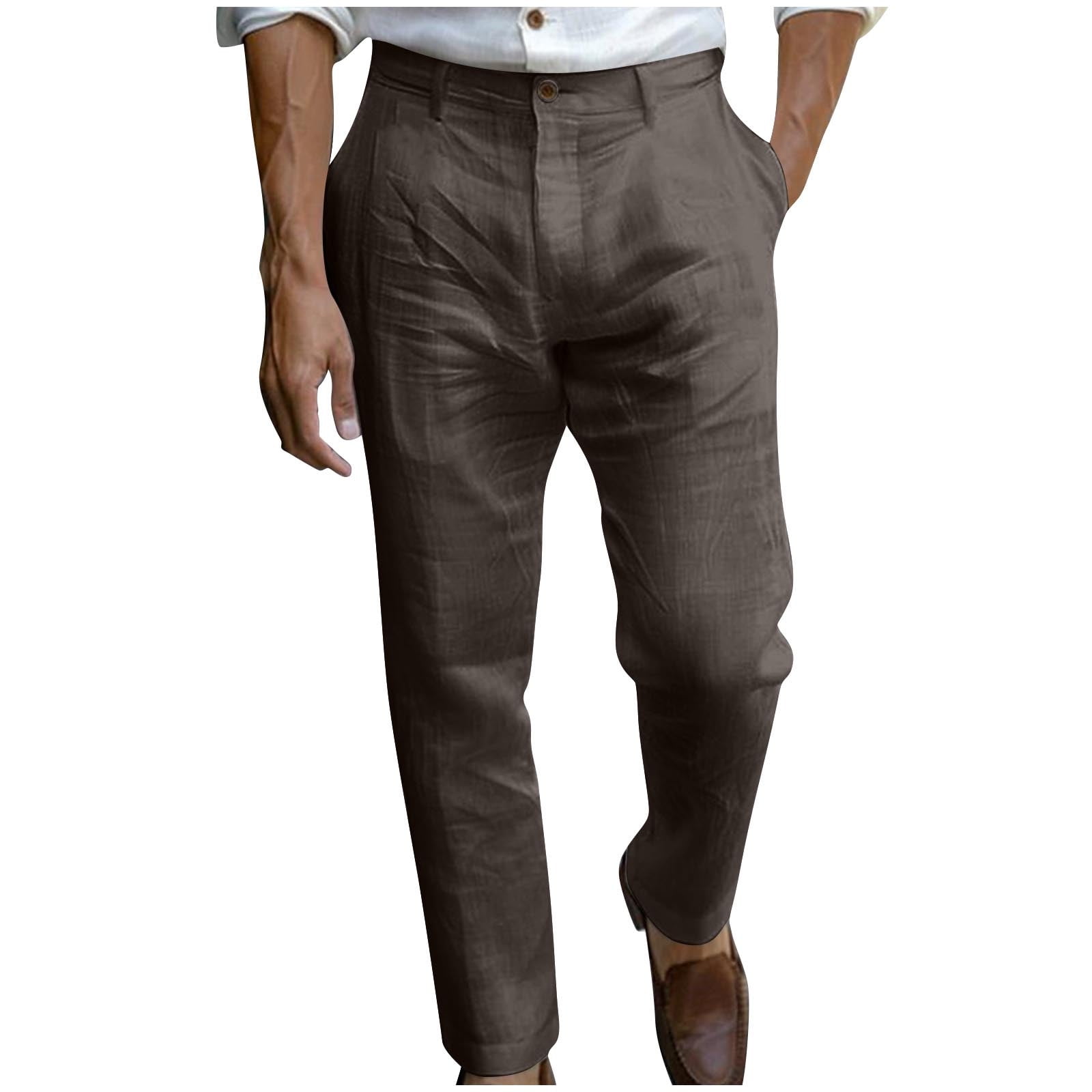 Click here for Fnfyfh Mens Linen Pants Lightweight Slim Fit Strai... prices
