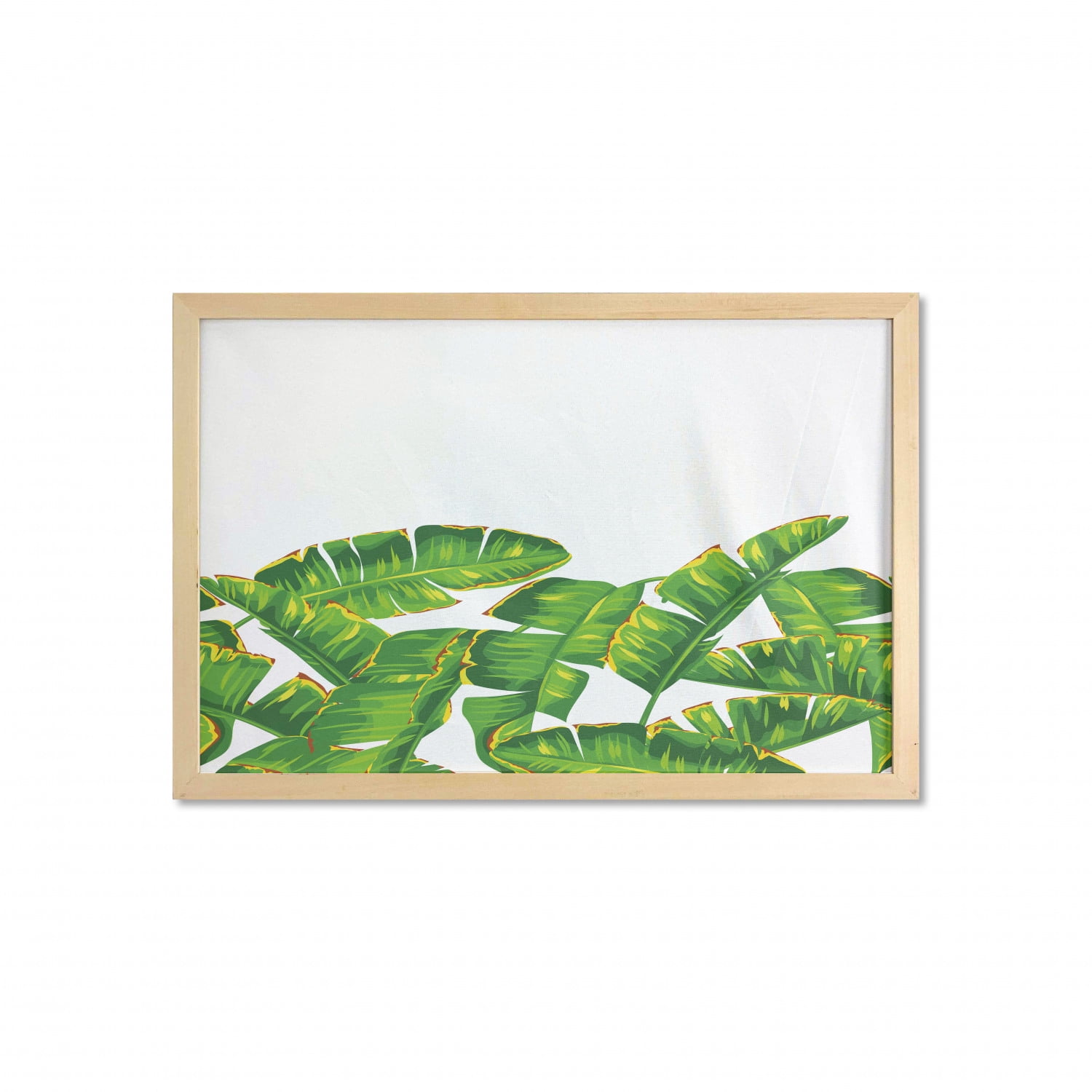 Botany Wall Art with Frame, Vibrant Tropical Climate Large Leaves ...