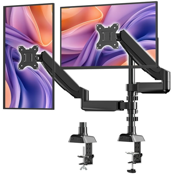 Black 13 to 57 Inch Dual/ Single Monitor Stand - Full Adjustable ...