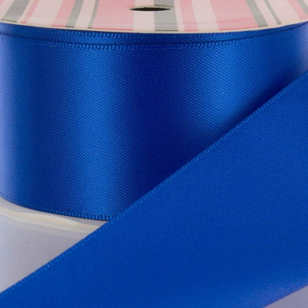1.5" Royal Blue Double Face Satin Ribbon 5 yard Reel - Walmart.com ...
