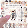 50pcs Adorable Tooth Stickers Cartoon Dentist Kawaii Decals Birthday ...