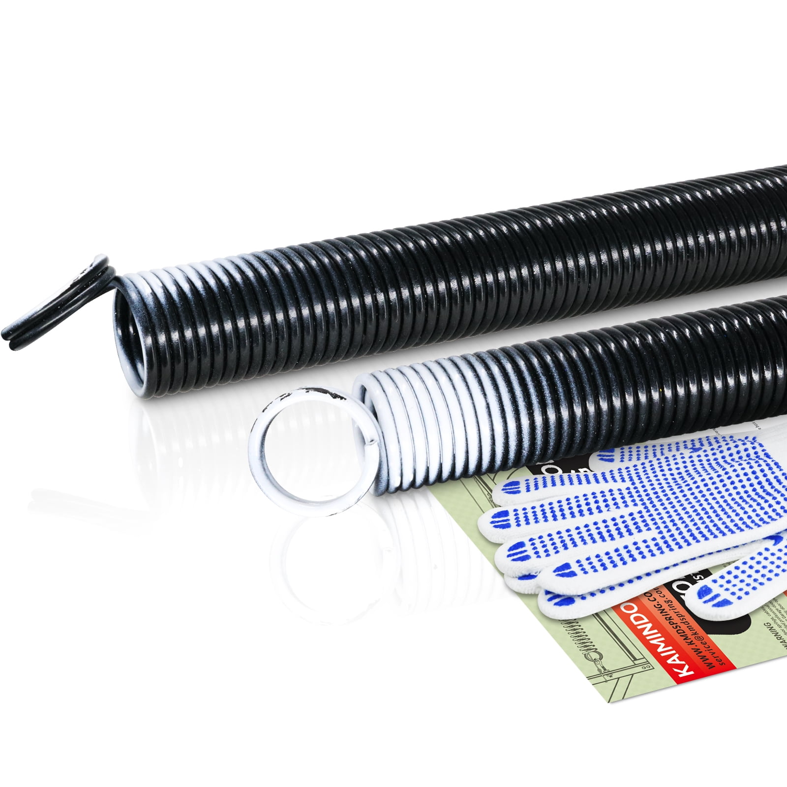 Pair of 110lb. Heavy Duty Garage Door Extension Springs Stretch Springs ...