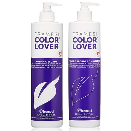 Framesi Color Lover Dynamic Blonde Purple Shampoo and Conditioner Set ...