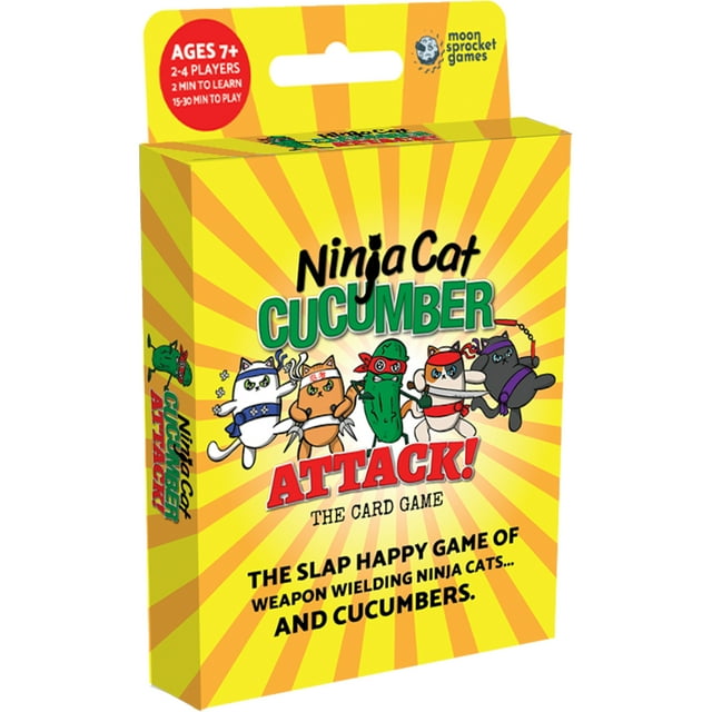 Ninja Cat Cucumber Attack Family Card Game for Ages 7 and up, from ...