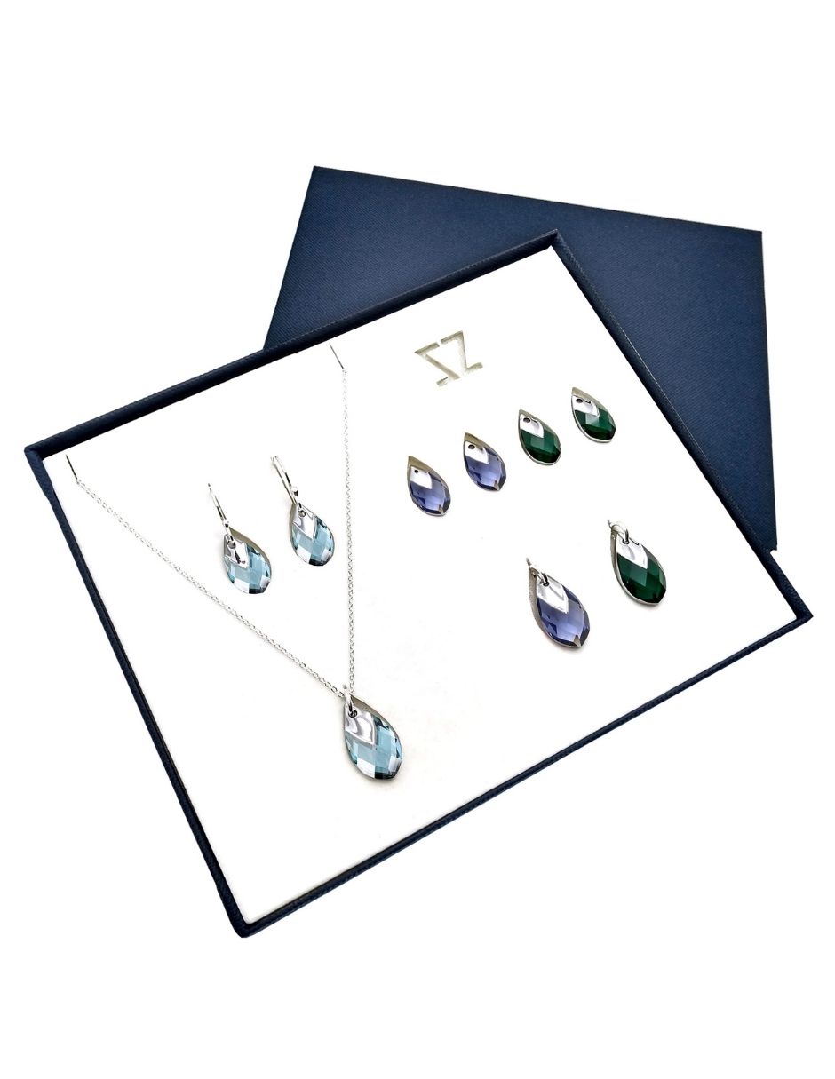 Set Zvezda intercambiable Pear Shaped D plata .925 Zvezda ZET-PEAR-D ...