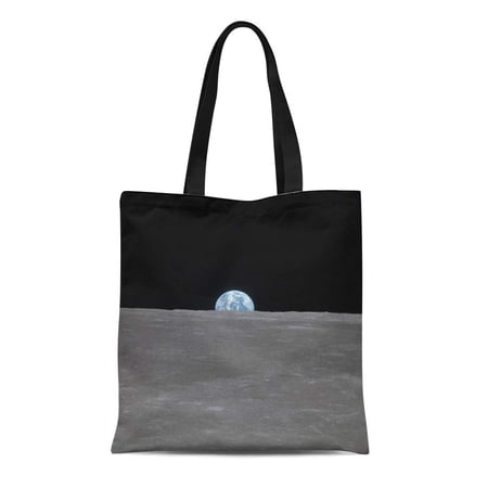 JSDART Canvas Tote Bag Apollo 11 Earth Rise Over the Moon Horizon ...