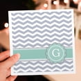 3drose, Letter G Initial on Grey and White Chevron Pattern with Mint ...