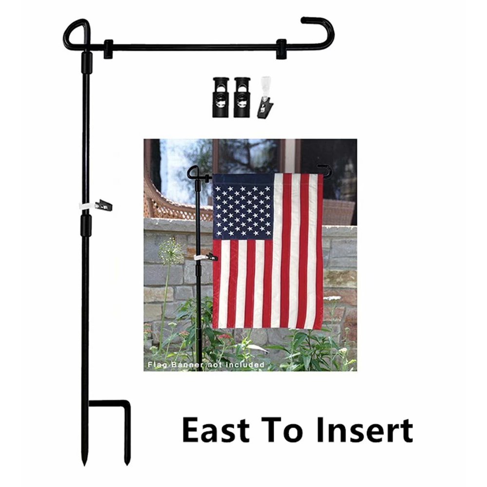 Garden Flag Stand, Premium Garden Flag Pole Holder Metal Powder-Coated ...