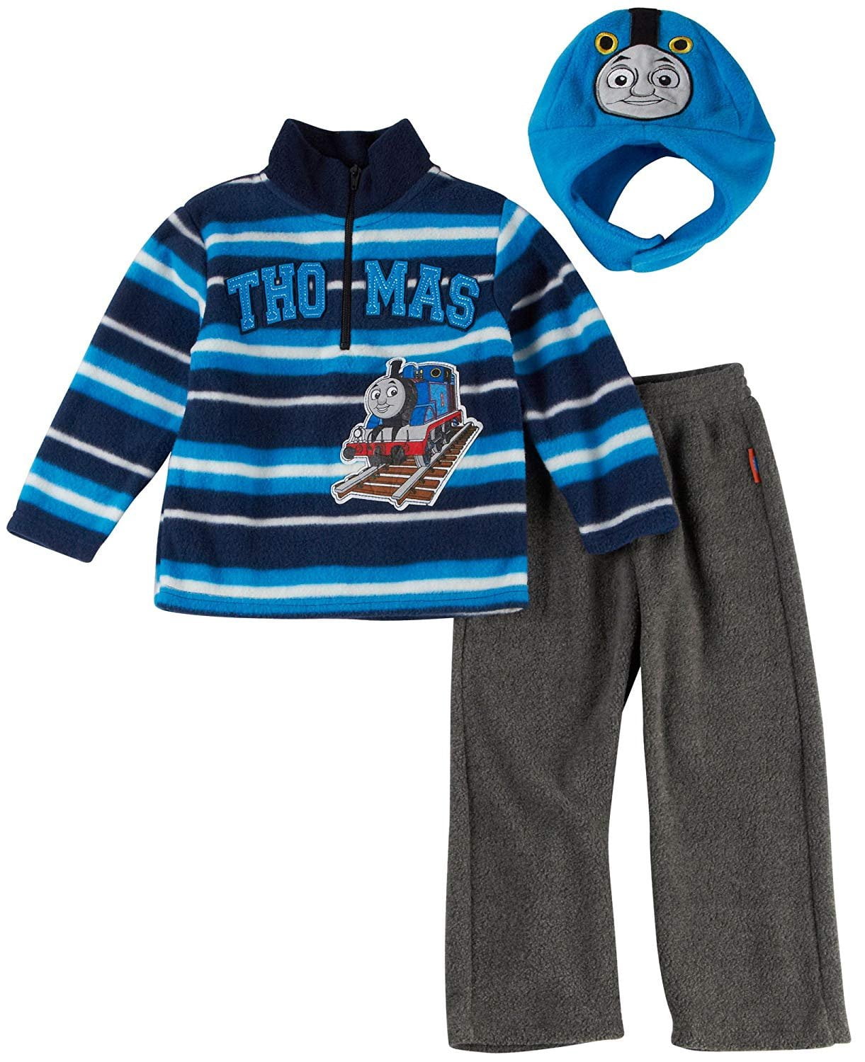 Thomas & Friends "THOMAS" Toddler Fleece 3 Piece Zipper Top, Hat & Pant ...