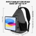 WATERFLY Unisex Large Capacity Nylon Sling Cross-Body Shoulder Chest ...