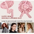 2 count Womens Silk Satin Bonnet For Sleeping Hair Bonnets Adjustable ...
