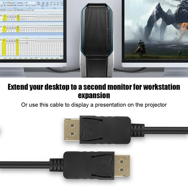 Tebru DP Male to DP Male Adapter Cable DisplayPort Connecting Line for ...
