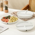 Cikicik 8" Ceramic Divided Plates, 3 Compartment, Portion Control ...