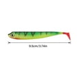 5PCS 9.5cm T Tail Fishing Lures Sinking Baits Double Color PVC ...