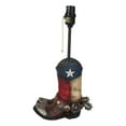 Rustic Western Patriotic Texas Flag Horseshoes Cowboy Spur Boots Table ...
