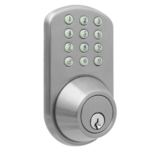 Keyless Entry Deadbolt Door Lock with Electronic Digital Keypad Satin ...