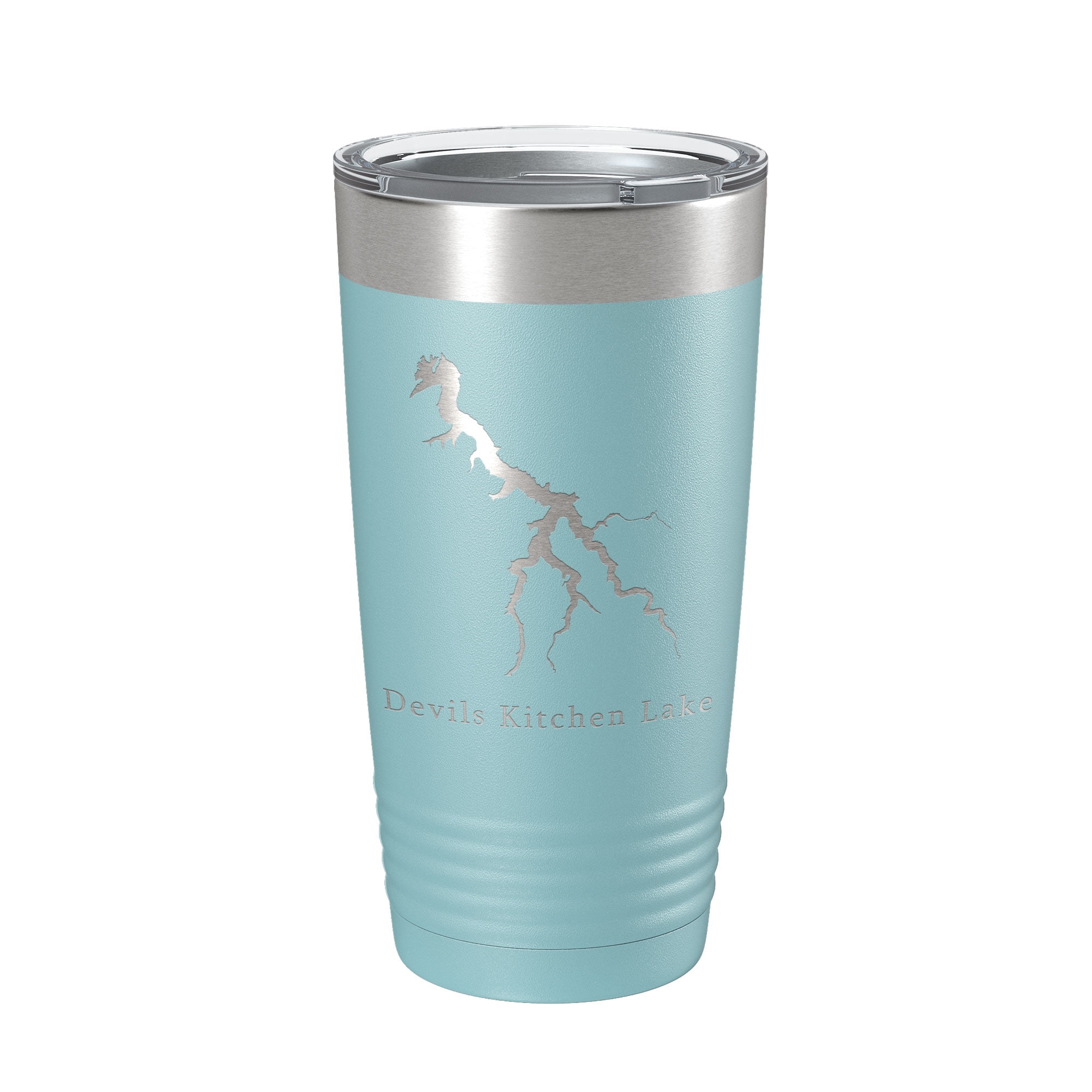 Devils Kitchen Lake Map Tumbler Travel Mug Insulated Laser Engraved ...