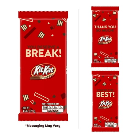 Kit Kat, Extra Large Milk Chocolate and Crisp Wafers Appreciation Bars ...