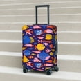 Cute Flat Hand Drawn Fishes Luggage Cover, Elastic Suitcase Cover ...