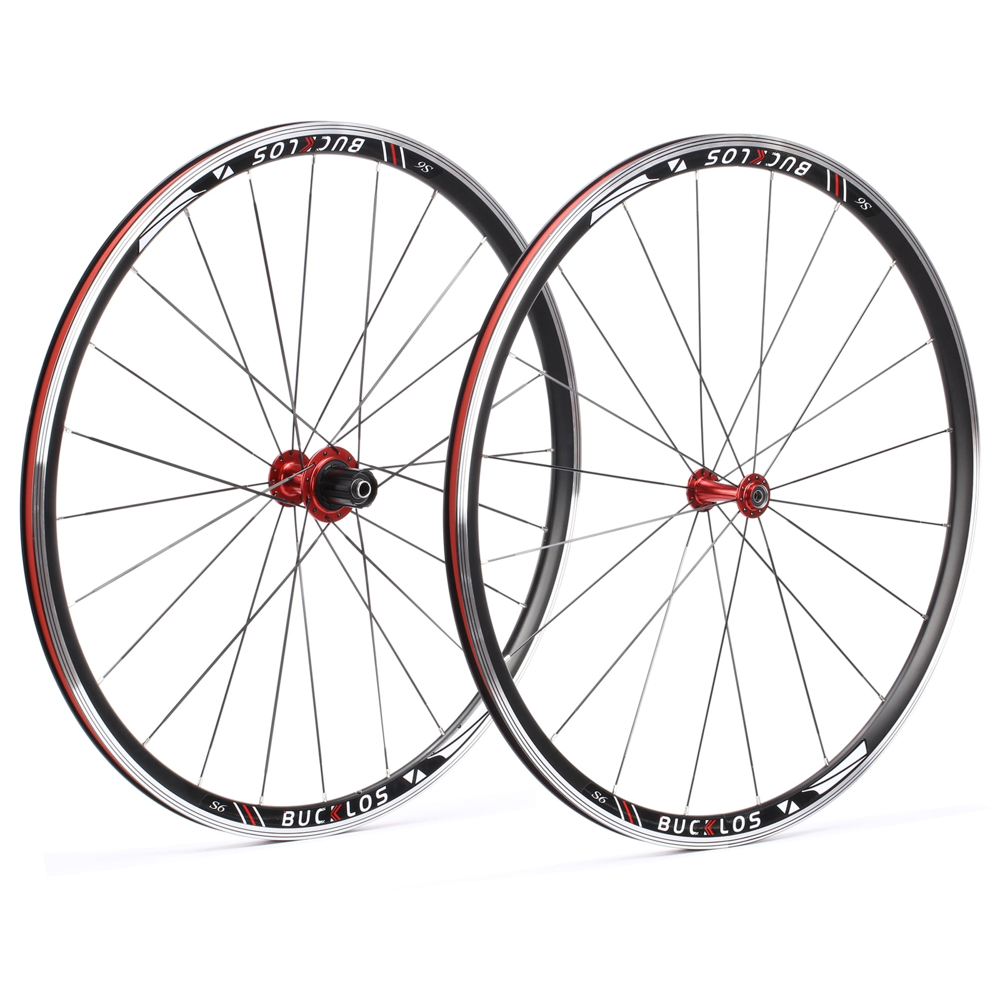 BUCKLOS Road Bike 700c Wheelset, V Brake Aluminum Hub Road bike wheels ...
