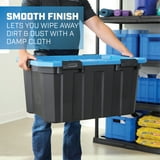 HART 24 Gallon Water Resistant Latching Heavy Duty Plastic Storage Bin ...