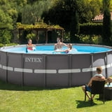 Intex 18ft X 52in Ultra Frame Pool Set with Sand Filter Pump, Ladder ...