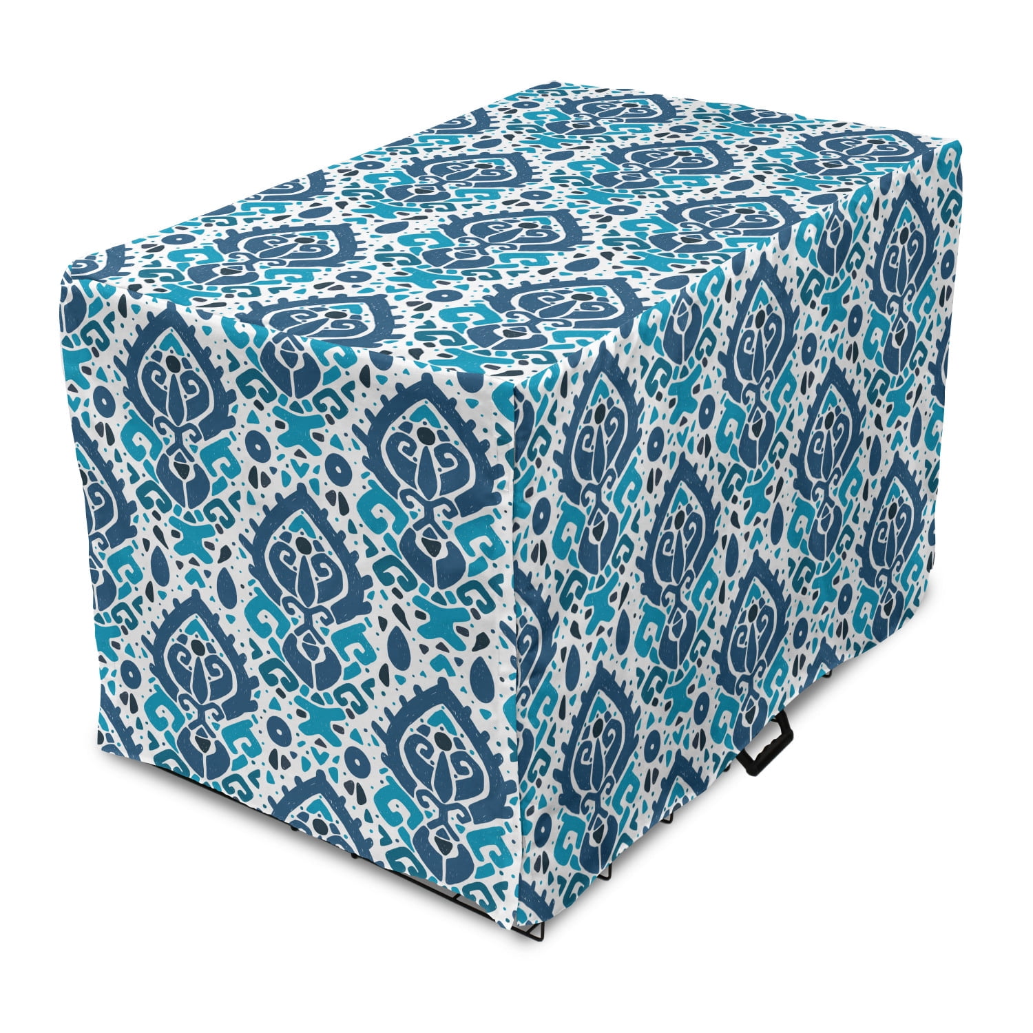 Ikat Dog Crate Cover, Tribal Inspired Motifs in Aztec Style Folklore ...