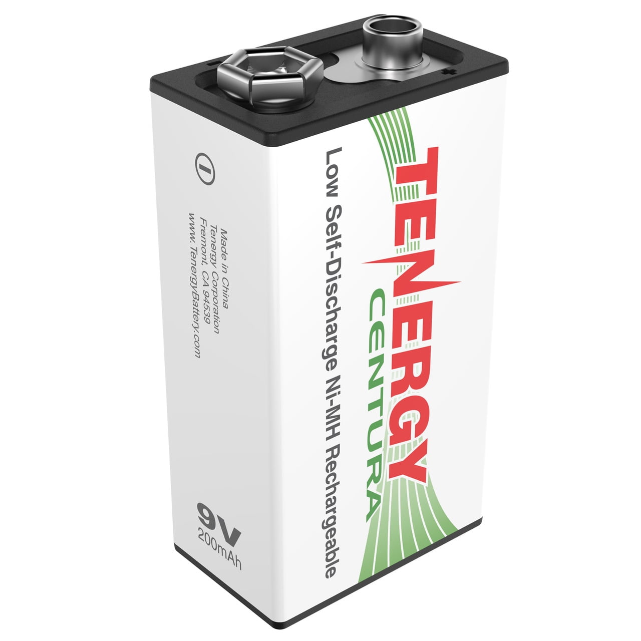 Tenergy Centura NiMH 9V 200mAh Low Self Discharge Rechargeable Battery ...