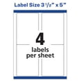 Avery Shipping Labels, 3-1/2" x 5", Paper, White, TrueBlock®, Laser ...
