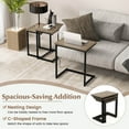 Gymax 3 Pcs Nesting Coffee End Table Set Stacking Side Nightstand ...
