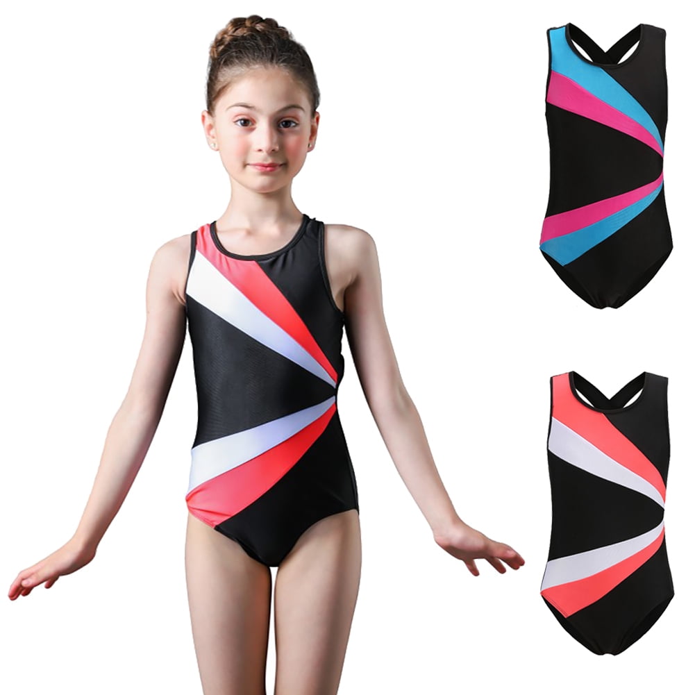SILVERCELL Girls Gymnastics Leotards Colorful Dance Clothes Athletic ...