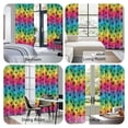 Animal Paw Prints Rainbow Pattern Blackout Curtains,Triple Weaved ...