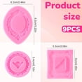 9 PCS Photo Frame Silicone Molds, Vintage Picture Photo Frames Fondant ...