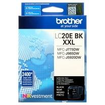 Brother Genuine LC-20E (LC20EBK, LC20EC, LC20EM, LC20EY) Super High Yield Ink Cartridge 4-Color ...