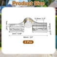 Uxcell 2Pcs 0.5 N.M Torque Shaft Hinges, 304 Stainless Steel Damping ...