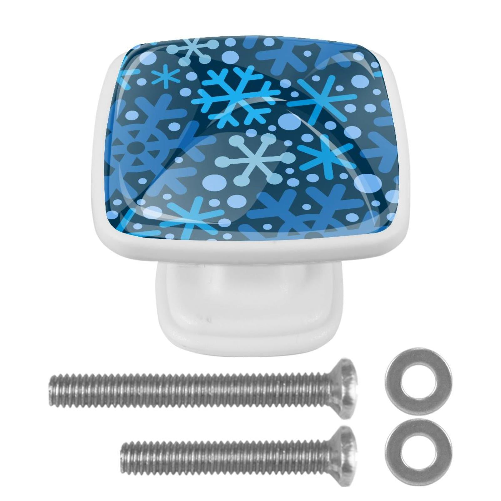 4 Pieces Set Drawer Pulls Handle Square Wardrobe Cabinet Knobs with ...