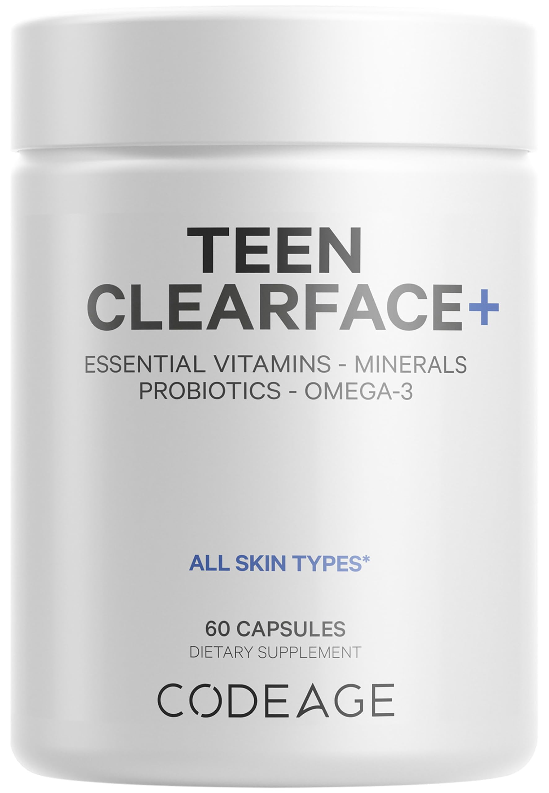Suplemento Codeage Teen Clearface Adolescent 60 cápsulas | Bodega Aurrera en línea