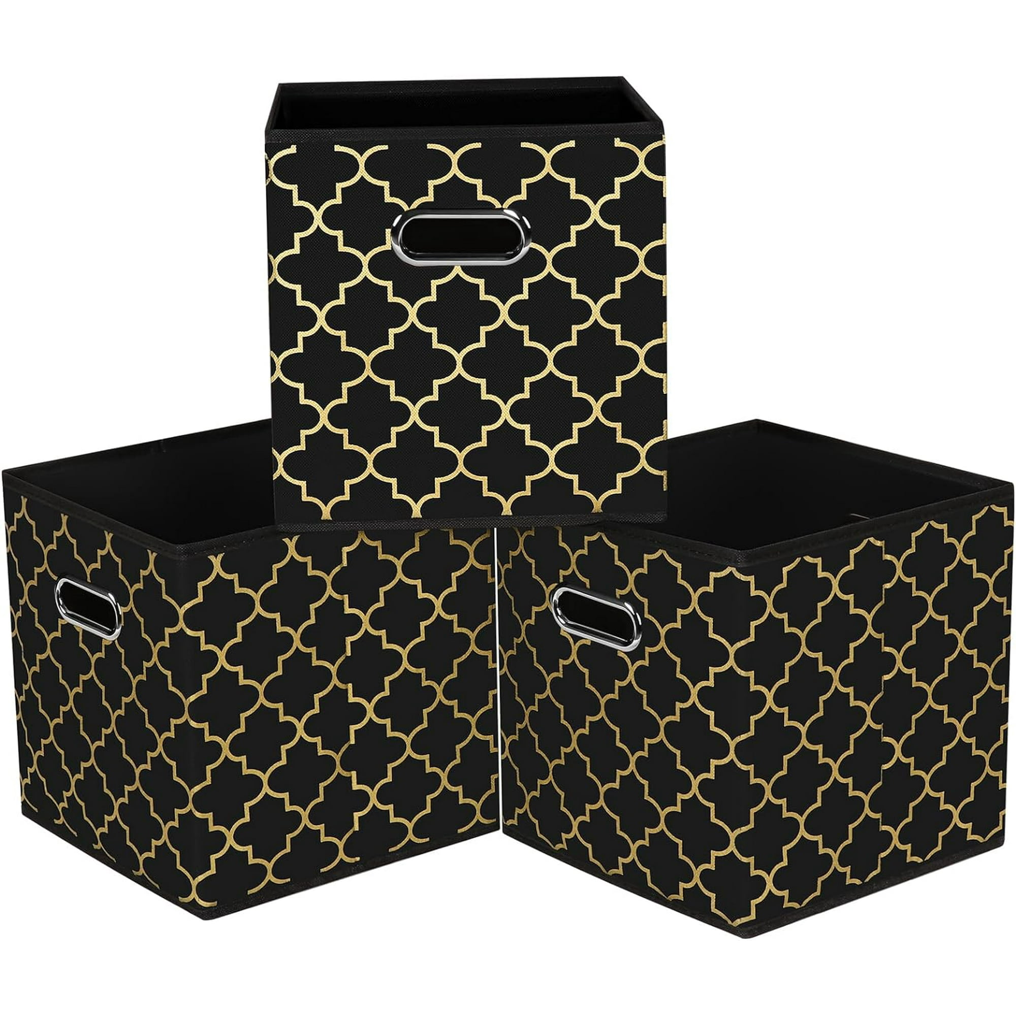 Click here for Aveki Black Foldable Storage Cubes Bins  Fabric St... prices