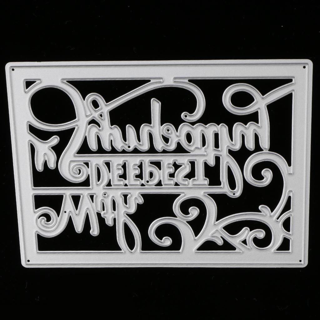 DIY Corte Muere álbum Papel Papel Repujado Herramienta Letras BLESIY ...