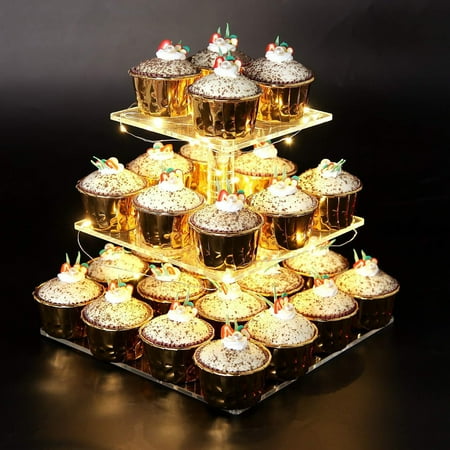 Betiyuaoe 3 Tier Acrylic Cake Stand Dessert Tower Dessert Stacking Tray ...
