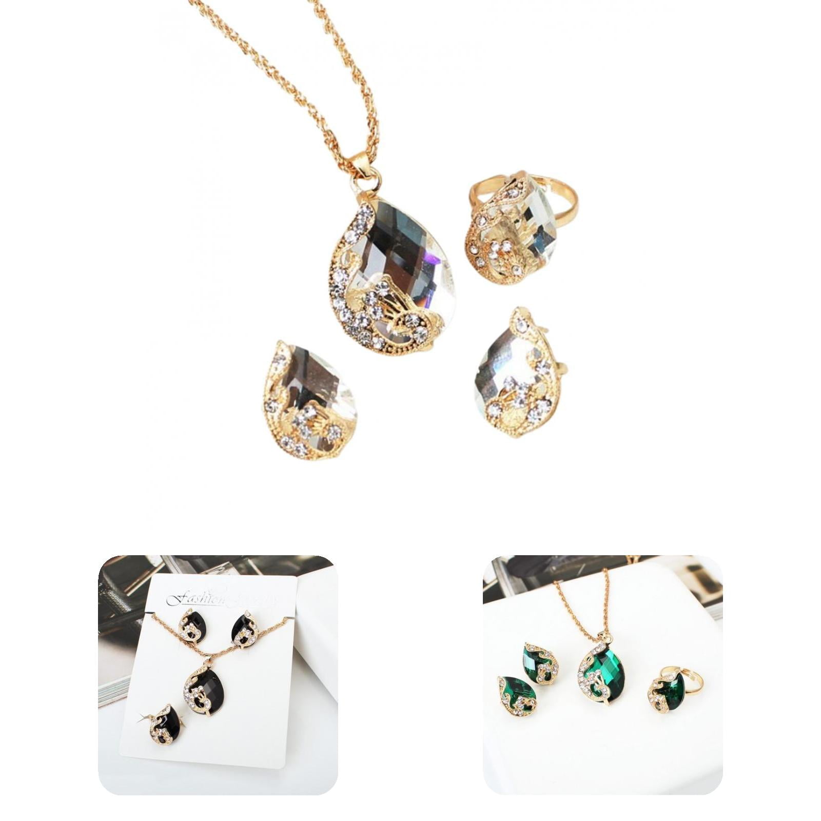 Click here for Unbranded 1 Set Necklace Earrings Ring Elegant Geo... prices