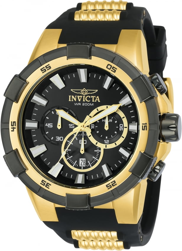 Invicta Men's 23693 51mm Aviator Quartz Chronograph Polyurethane Strap ...