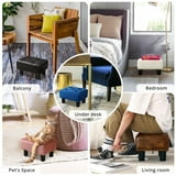 DYCANPO, Small Foot Stool Ottoman, 9''H, Rectangle Brown - Walmart.com