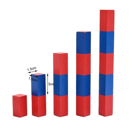 serony Montessori Red Blue Number Rods Count from 1 to 10 Numerical for ...