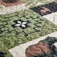 Green Essen Rustic Quilt Sets Queen/Full Size Reversible Lodge Bedding ...
