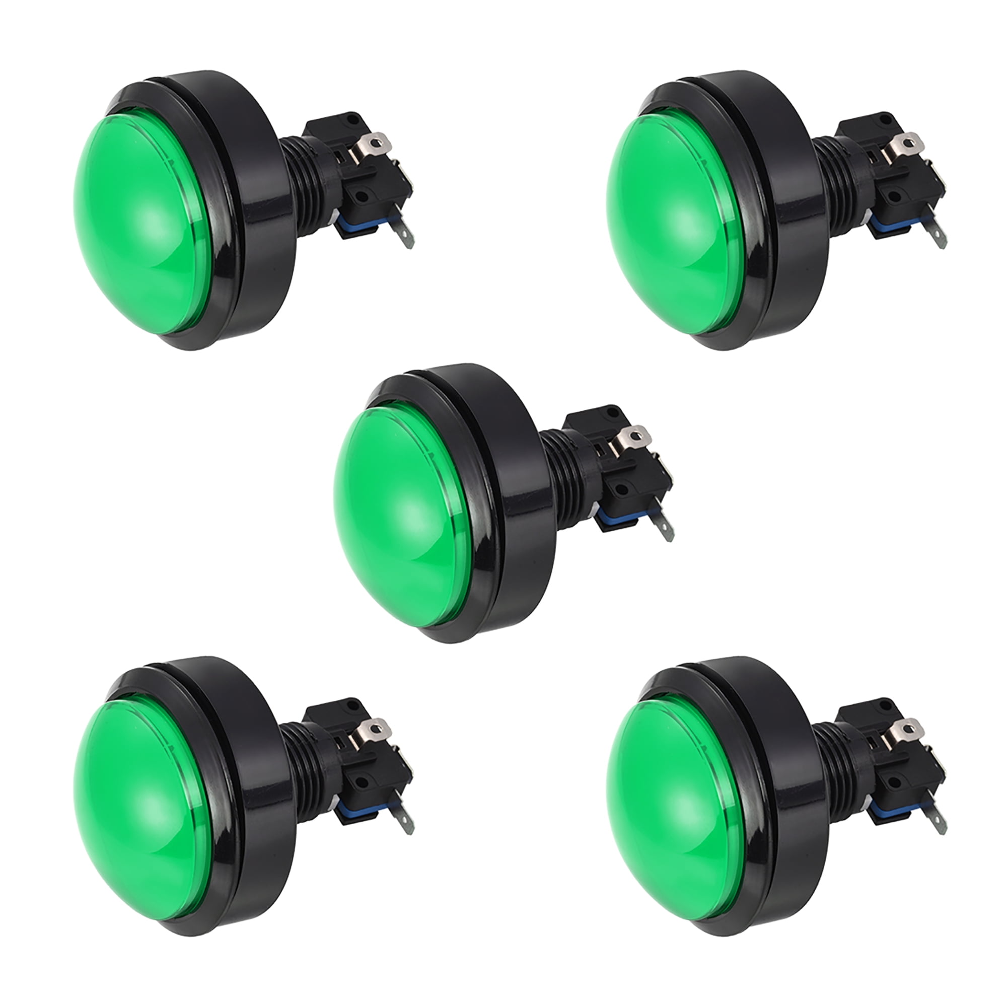 Uxcell Game Push Button 62mm Round 12V LED Illuminated Push Button Switch 5pcs - Walmart.com